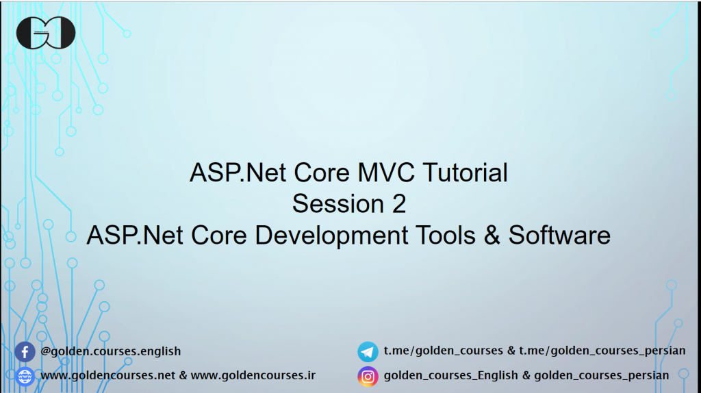 ASP.NET Core MVC Tutorial - Session 2 - Development Tools & Software