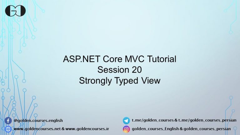 Strongly Typed View Session 20 Golden Courses